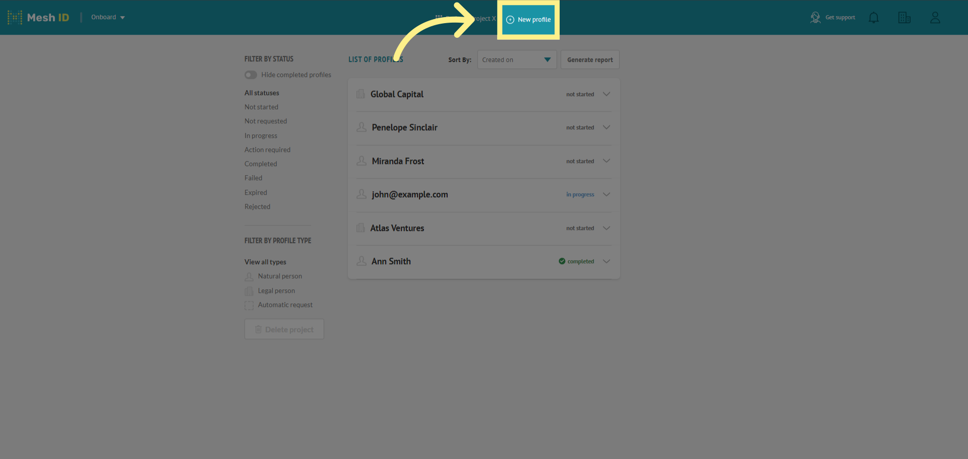 Adding and managing multiple profiles on Onboard – Mesh ID Support