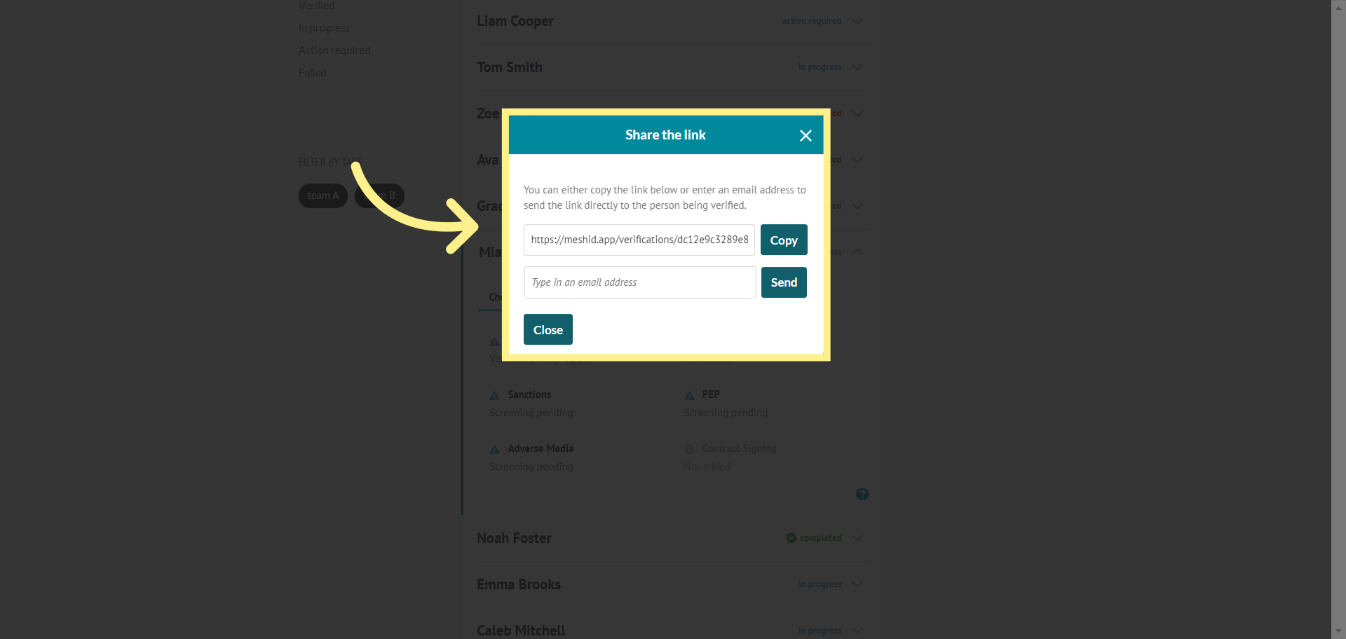Adding And Cancelling Verifications Deleting Persons On Verify Mesh Id