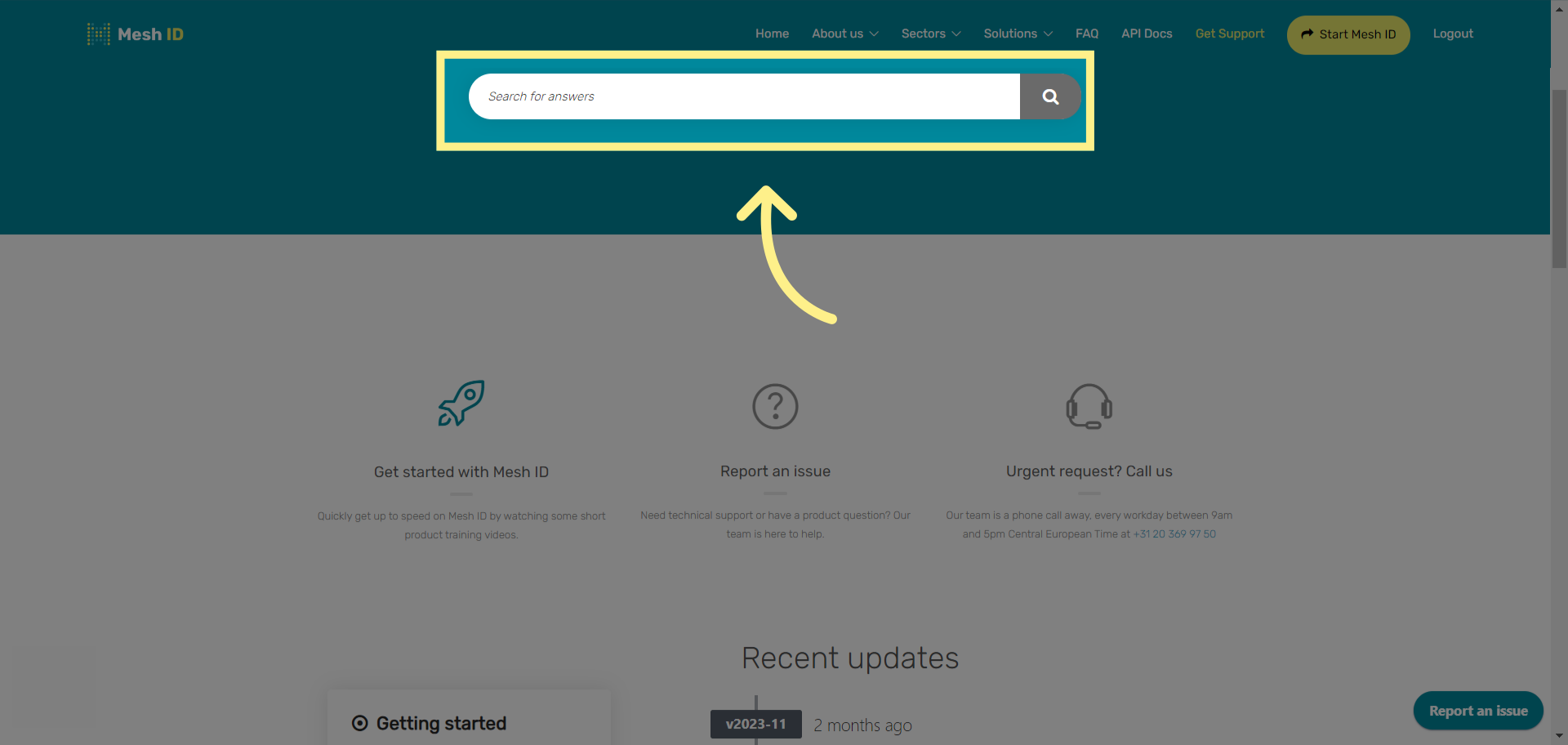 Getting support – Mesh ID Support
