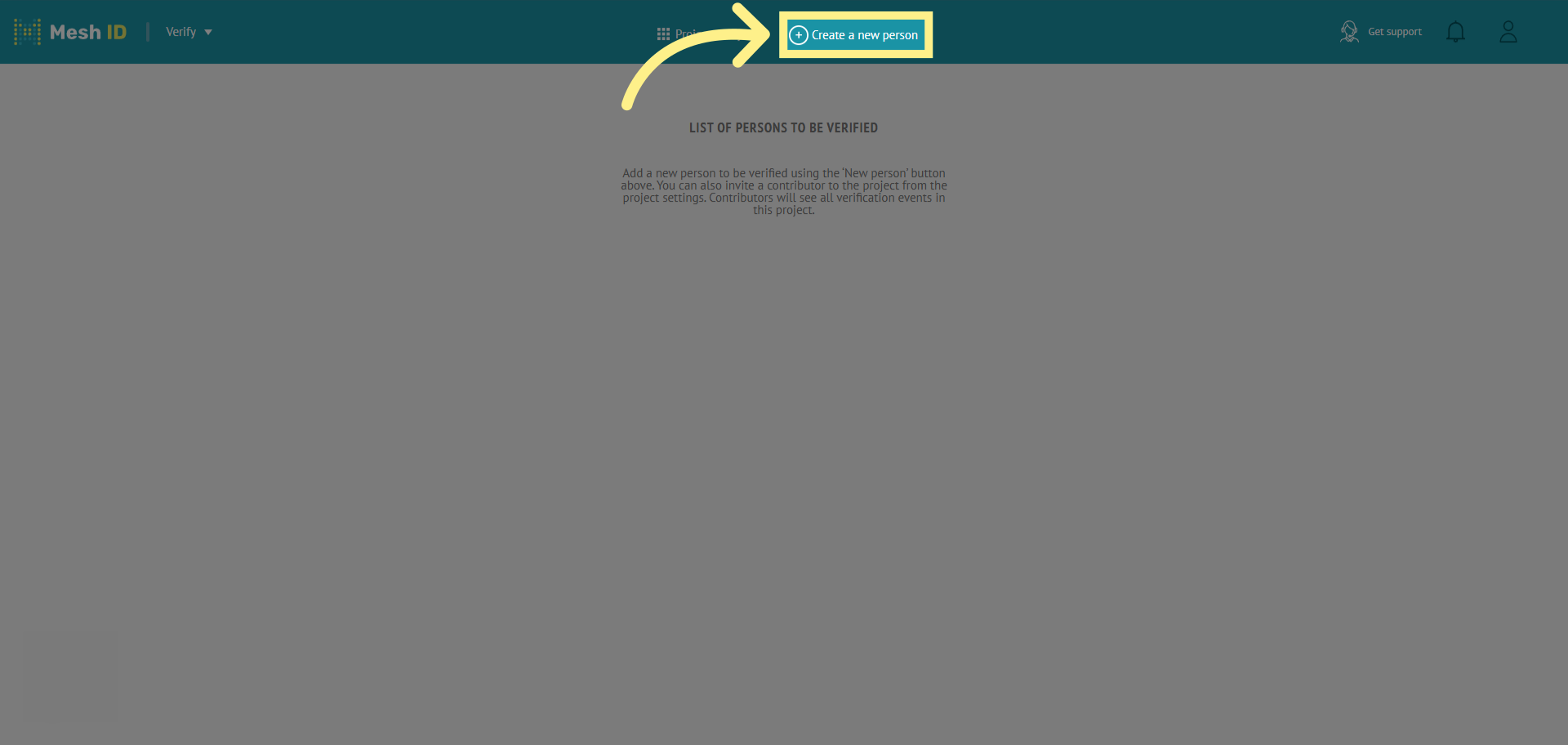 Requesting an identity verification – Mesh ID Support