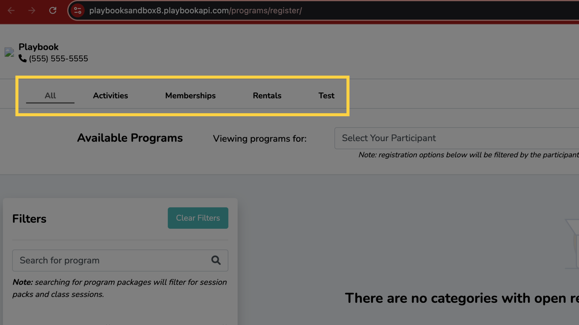 Adding Registration Tabs