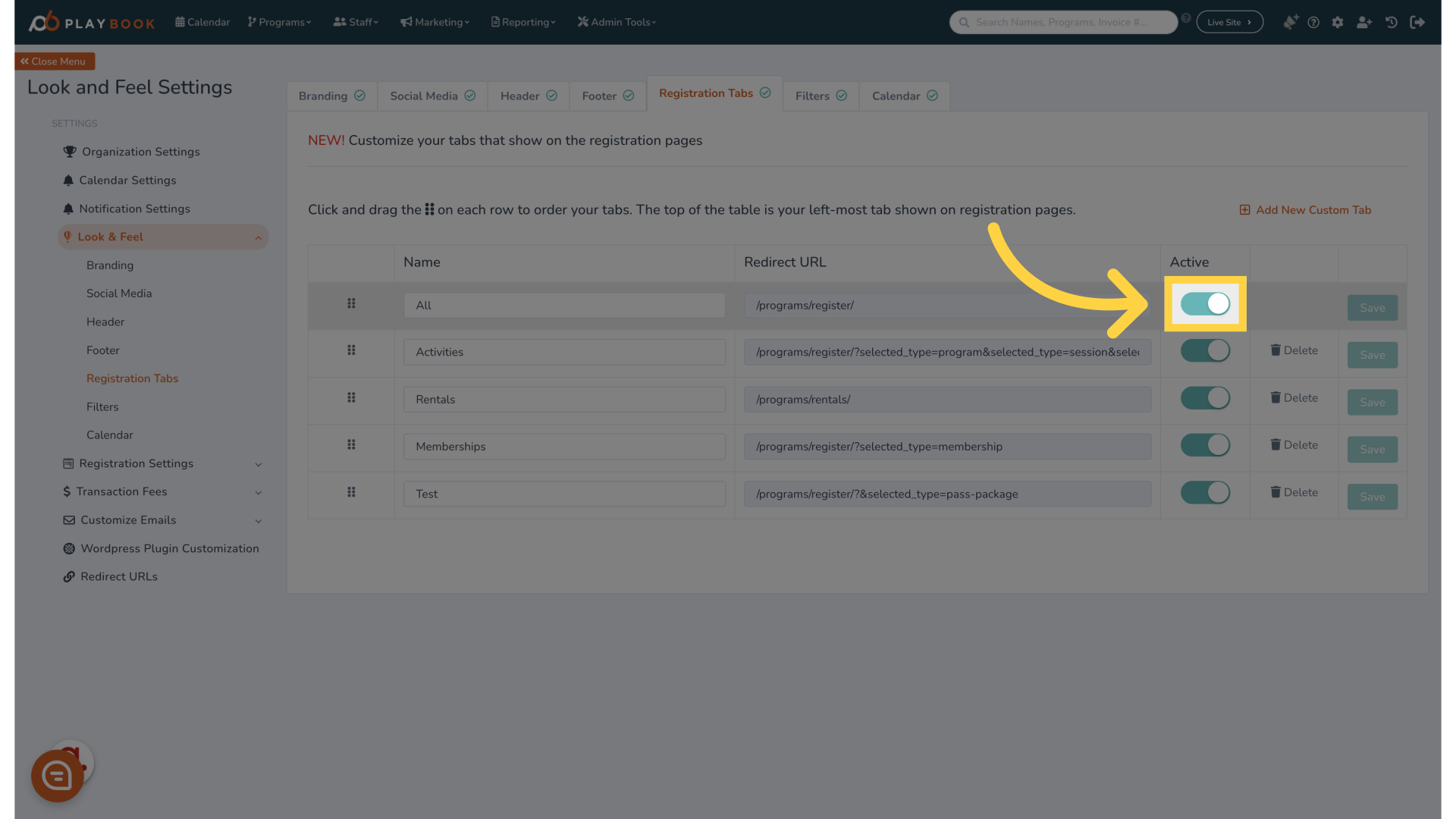 Customize Which Categories Are Shown