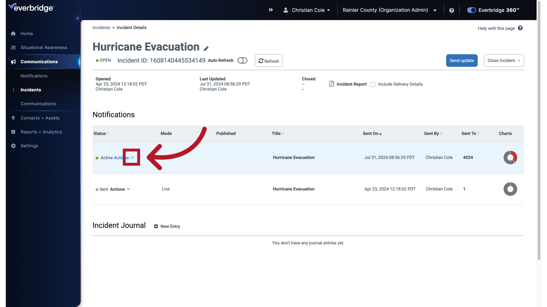 EBS: Sending Incident Updates in Everbridge Suite – Everbridge