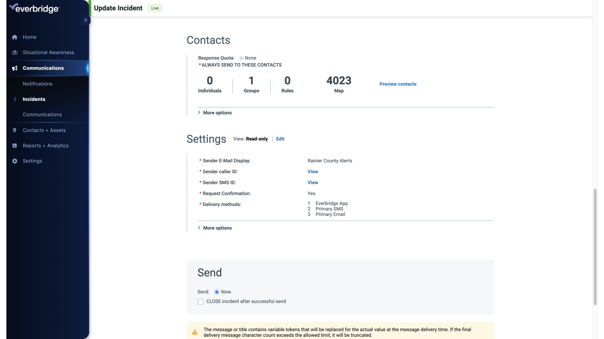 EBS: Sending Incident Updates in Everbridge Suite – Everbridge