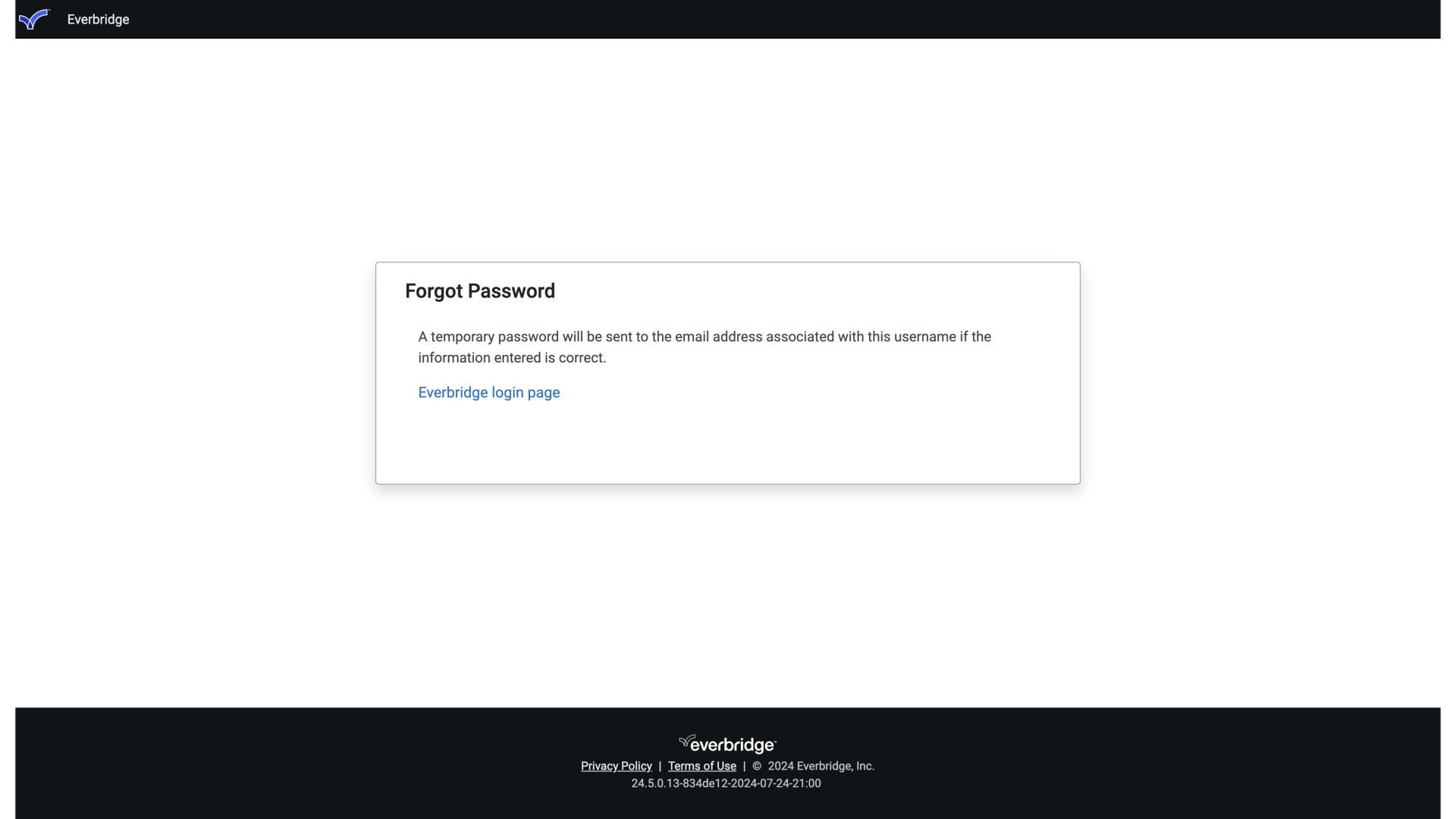 EBS: Sending a Forgot Password Email to Everbridge Users – Everbridge
