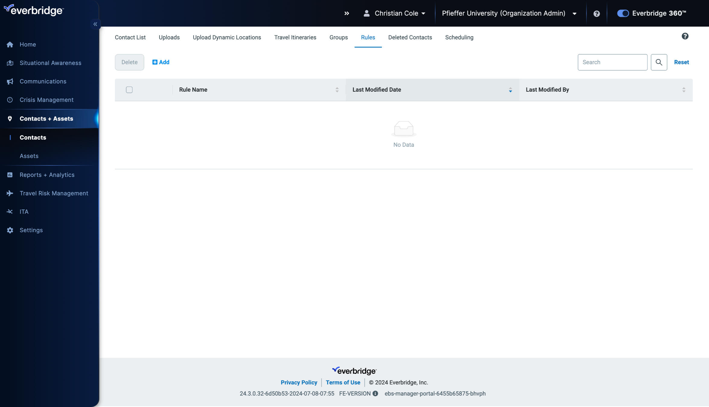 EBS: Creating and Updating Rules for Selecting Contacts in Everbridge ...