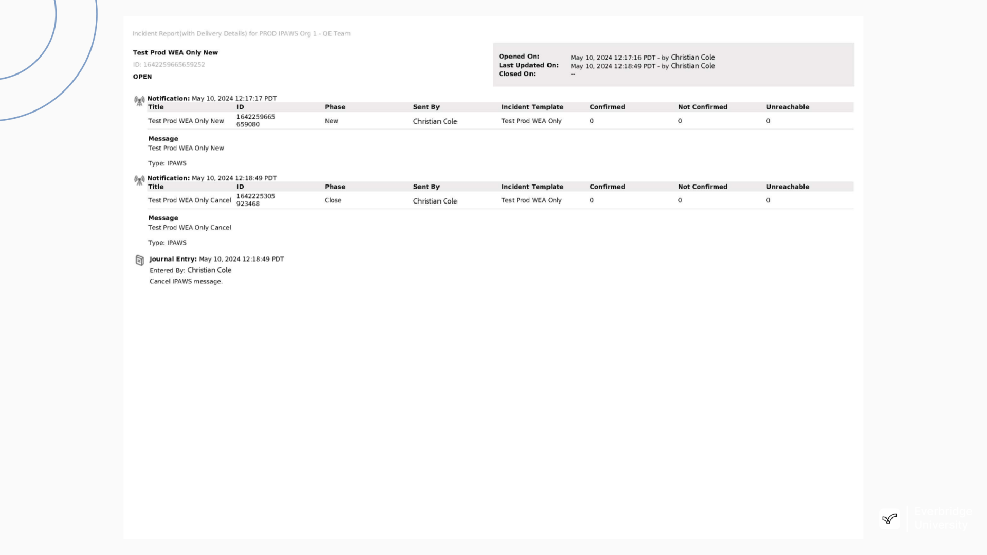 EBS: Viewing Incident History in Everbridge Suite – Everbridge