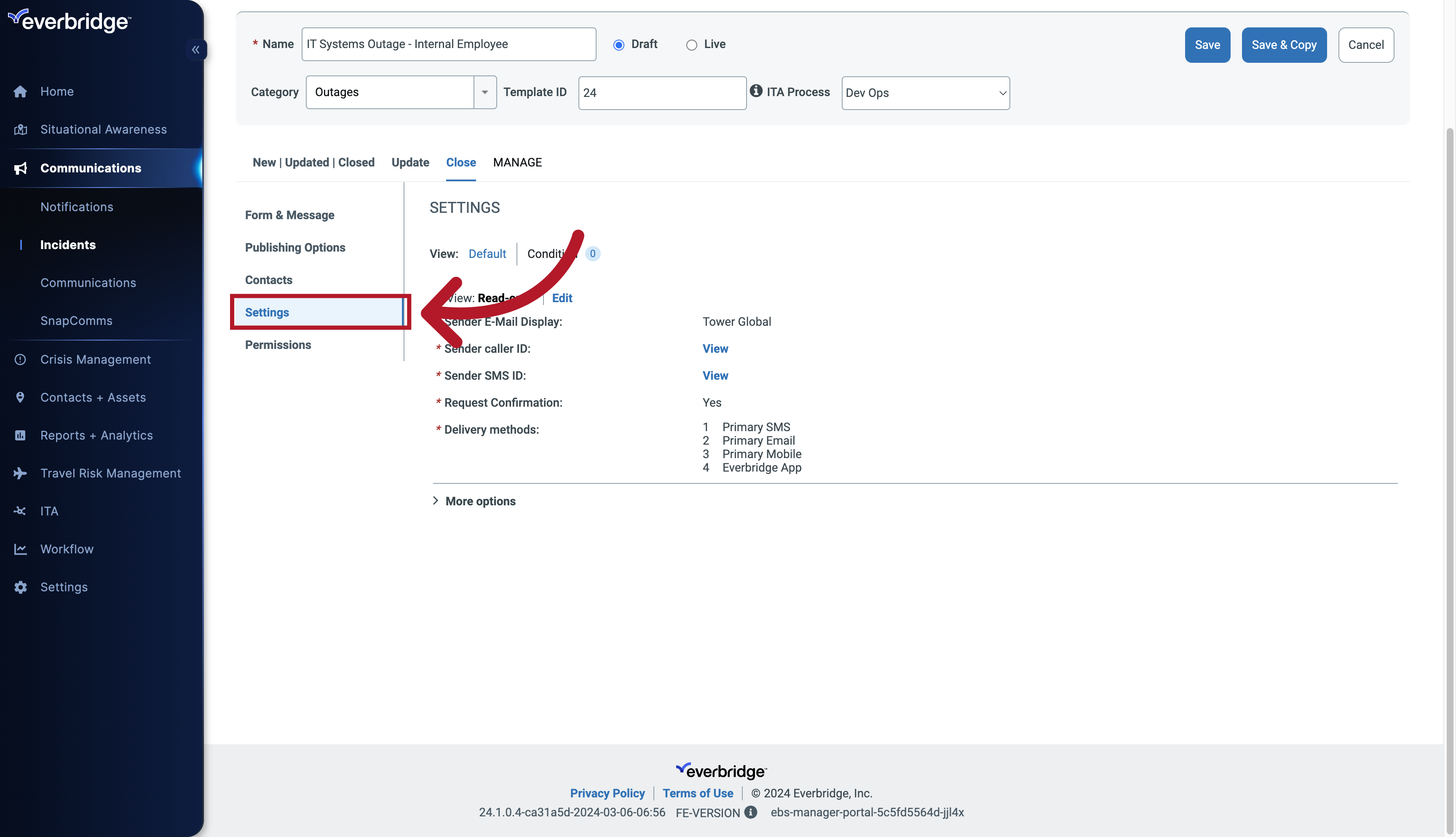 EBS: Creating an Incident Template – Everbridge