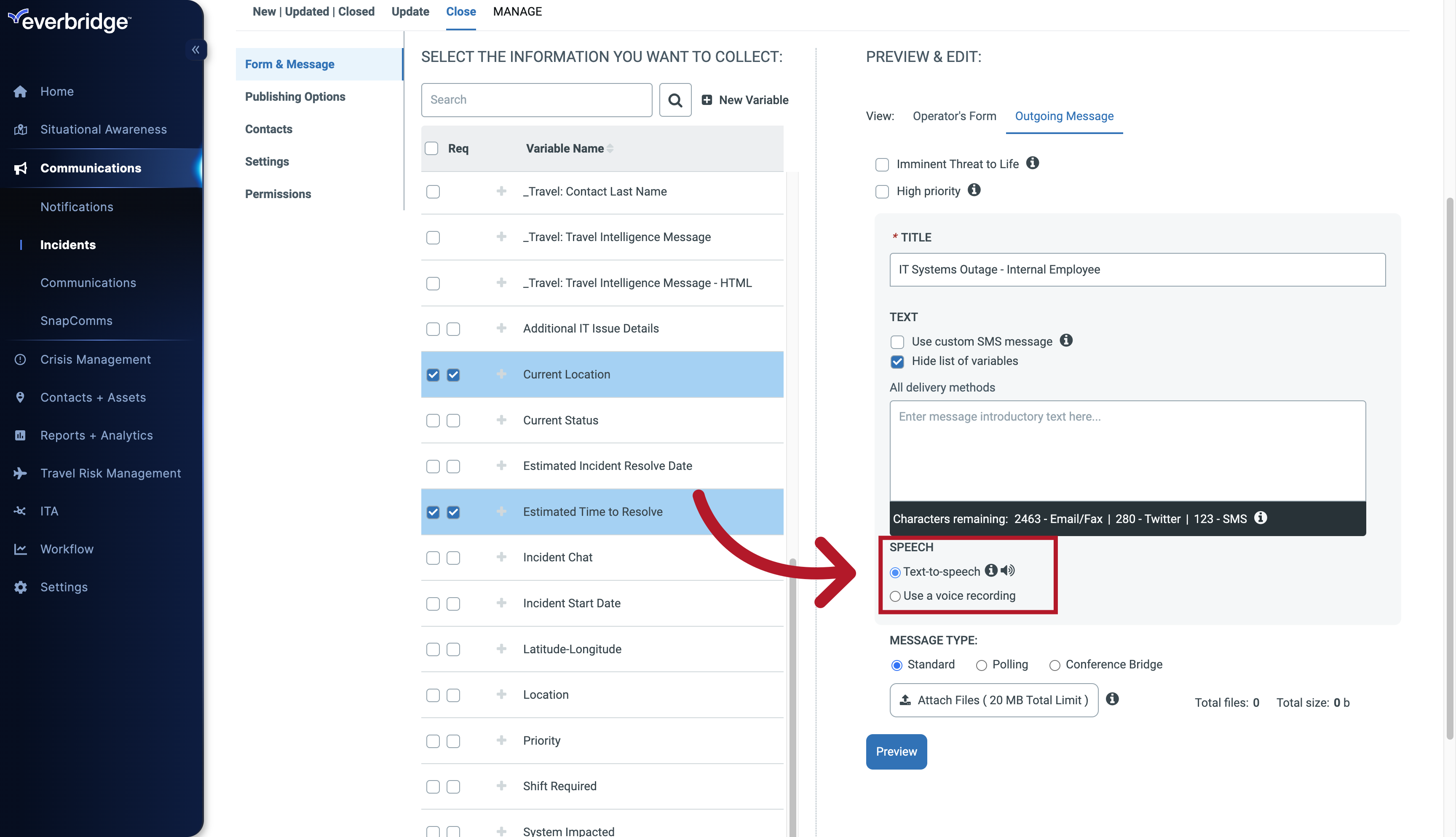 EBS: Creating an Incident Template – Everbridge