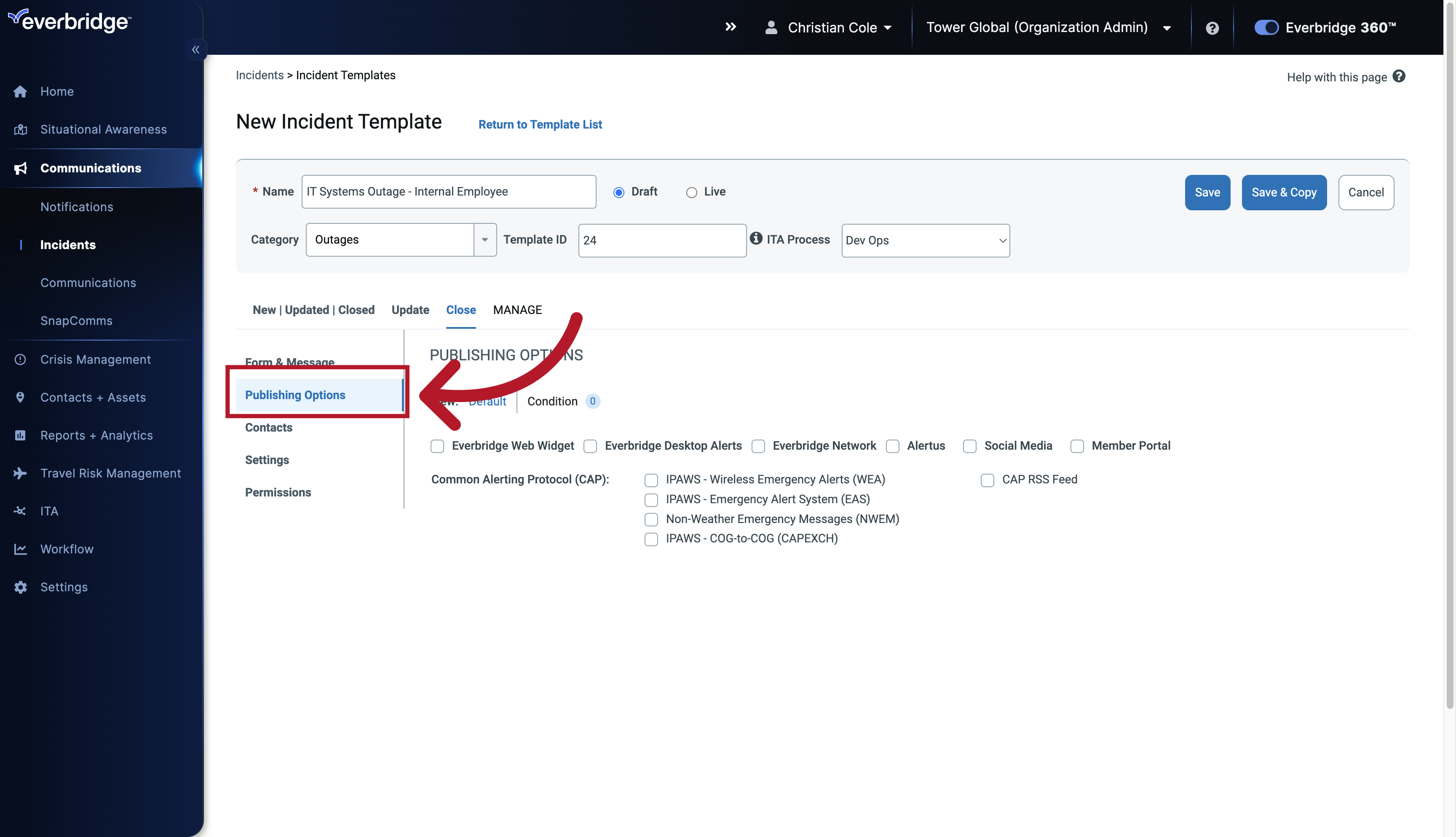 EBS: Creating an Incident Template – Everbridge