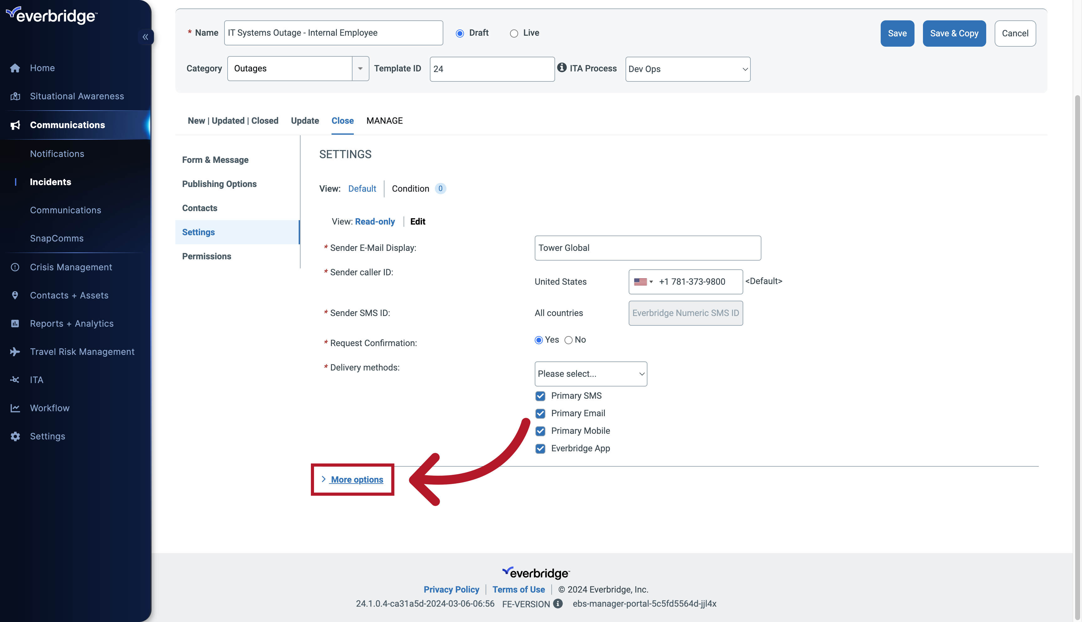 EBS: Creating an Incident Template – Everbridge
