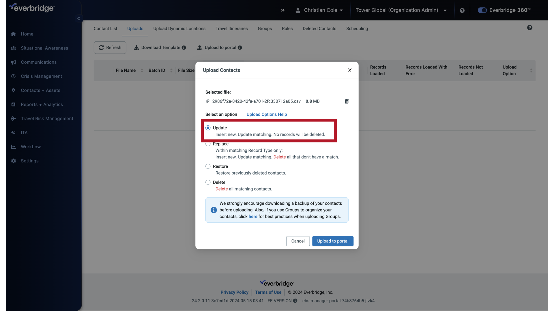 EBS: Adding Contacts to Groups via an Upload File in Everbridge Suite – Everbridge