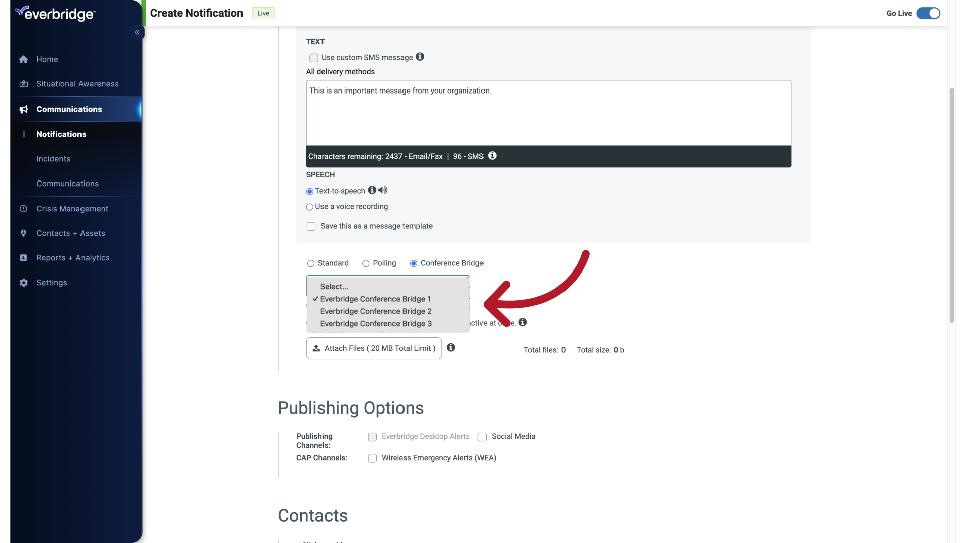EBS: Creating a Conference Bridge in Everbridge Suite – Everbridge