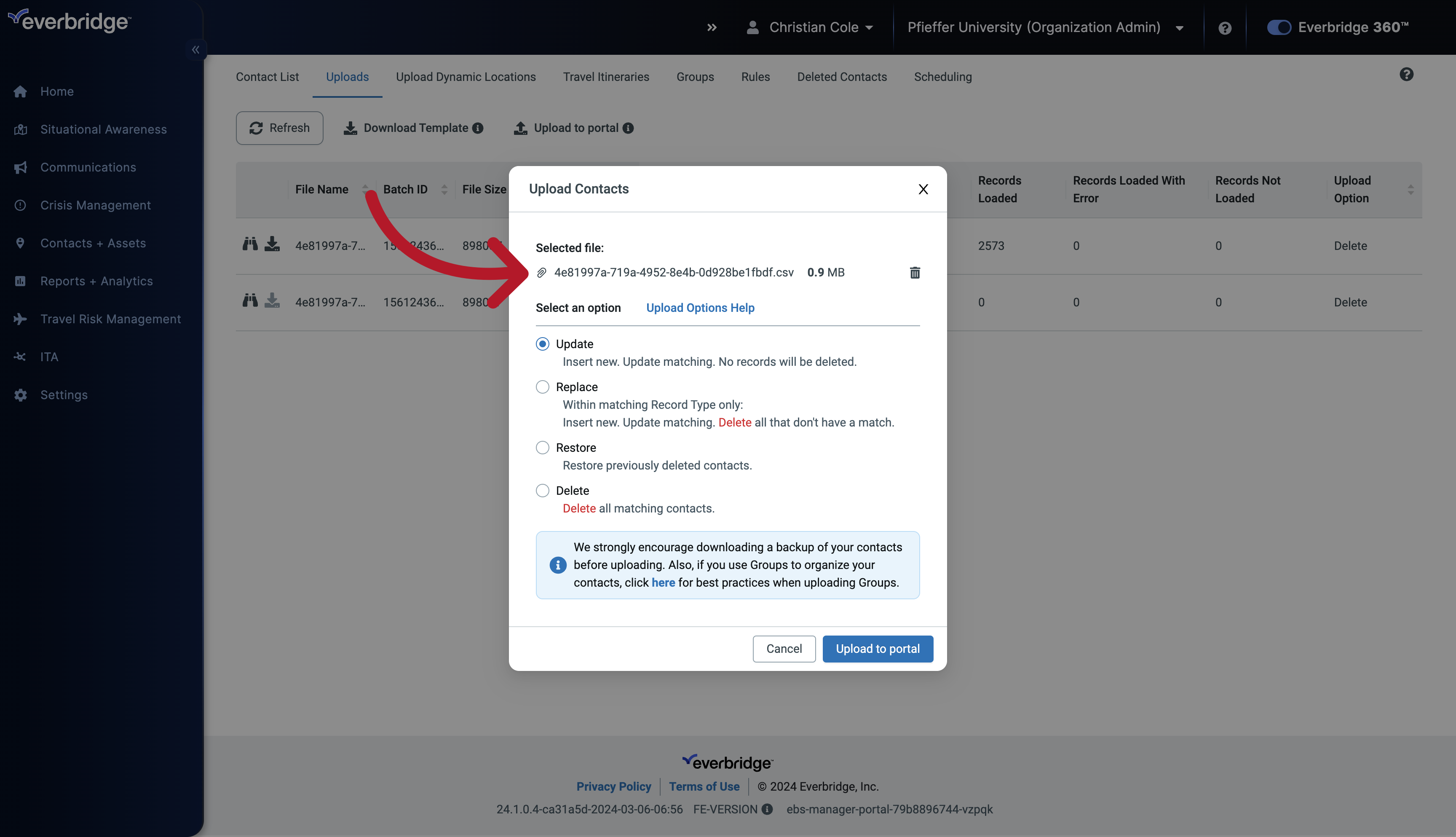 EBS: Contact Upload Overview – Everbridge