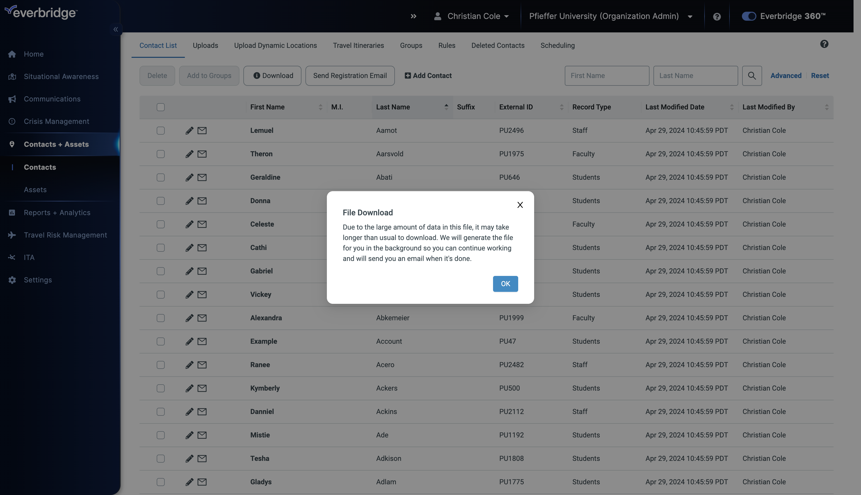 EBS: Contact Upload Overview – Everbridge