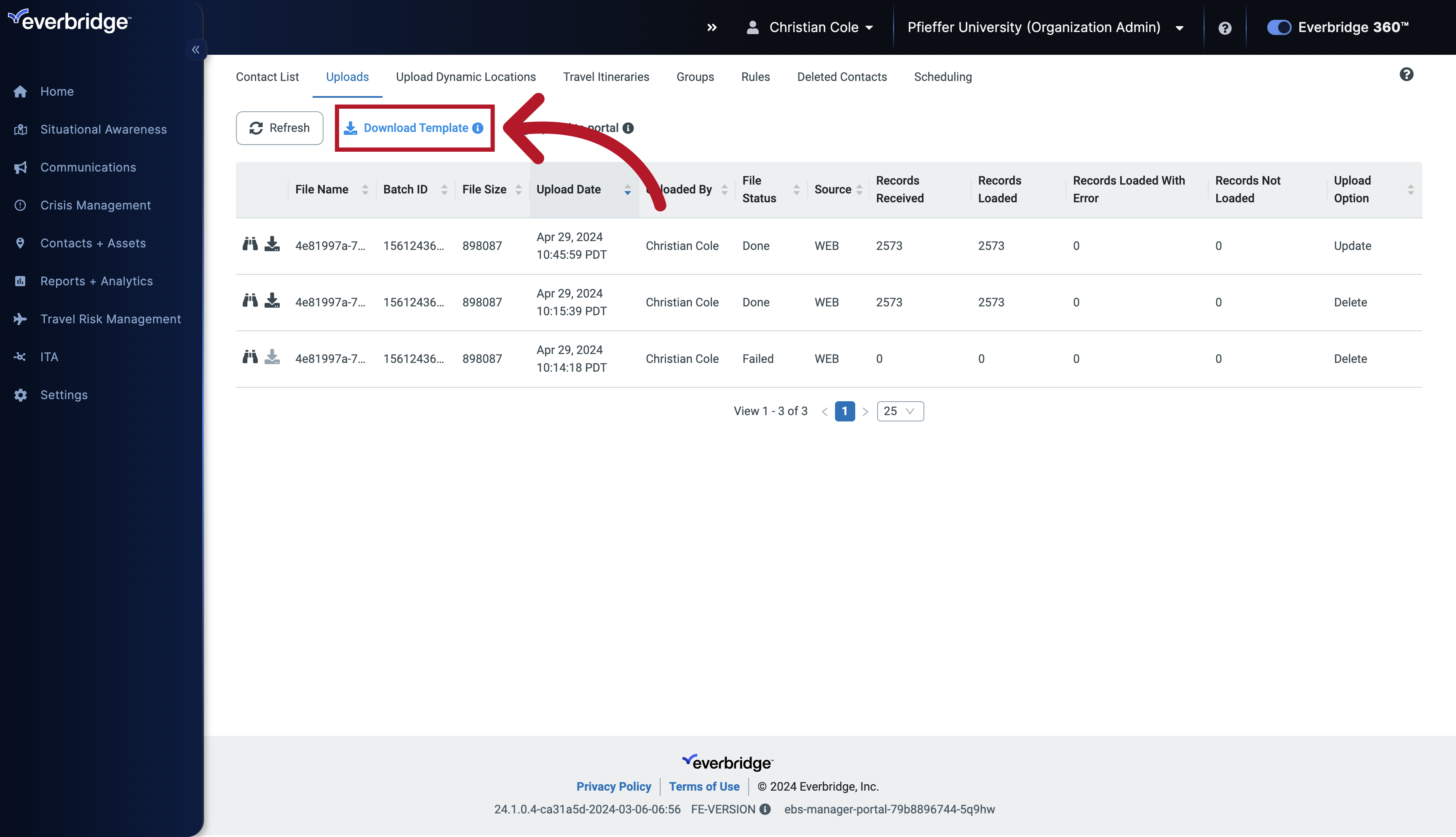 EBS: Contact Upload Overview – Everbridge