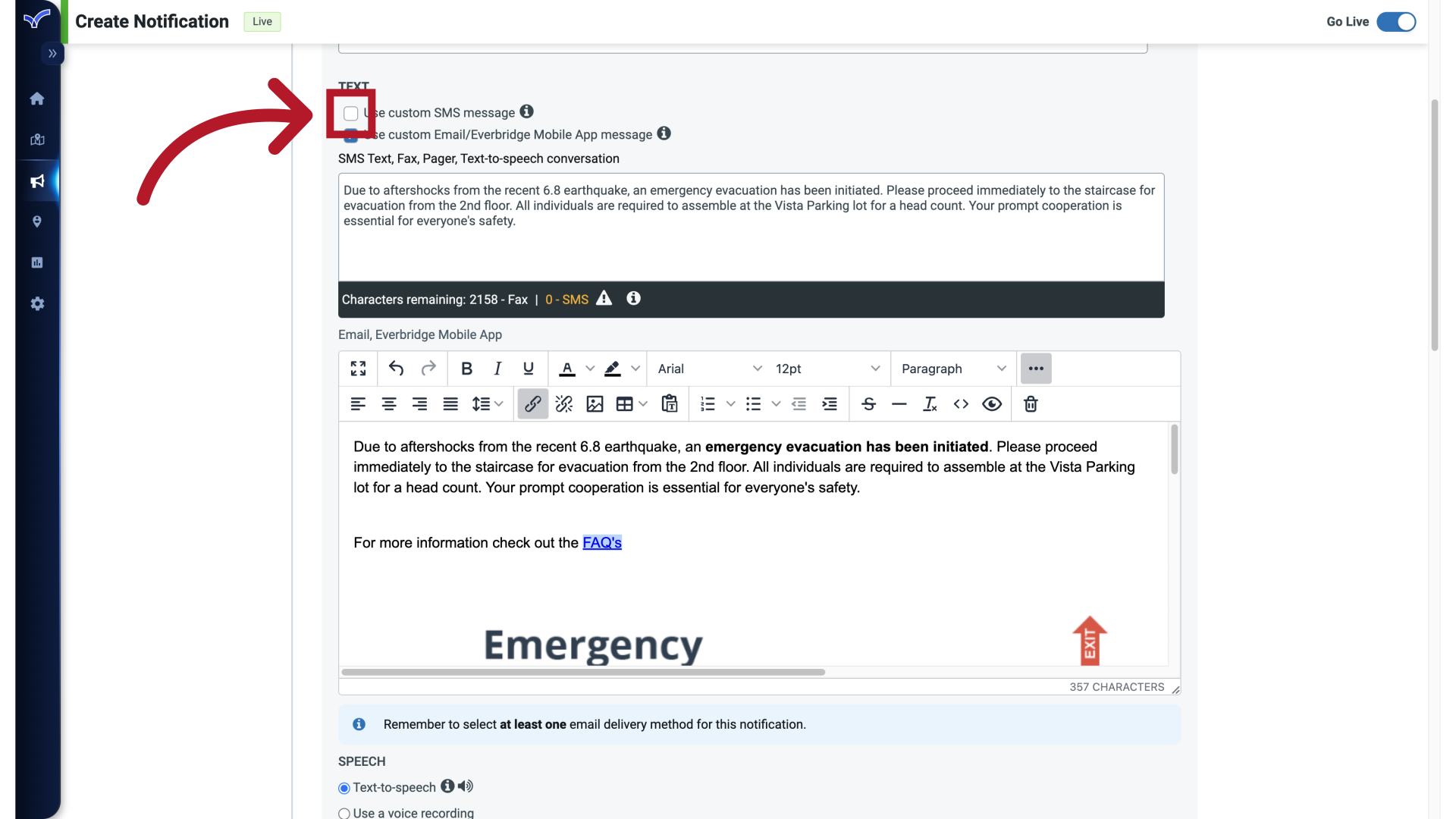 EBS: Formatting Text for Specific Delivery Methods in Everbridge Suite – Everbridge