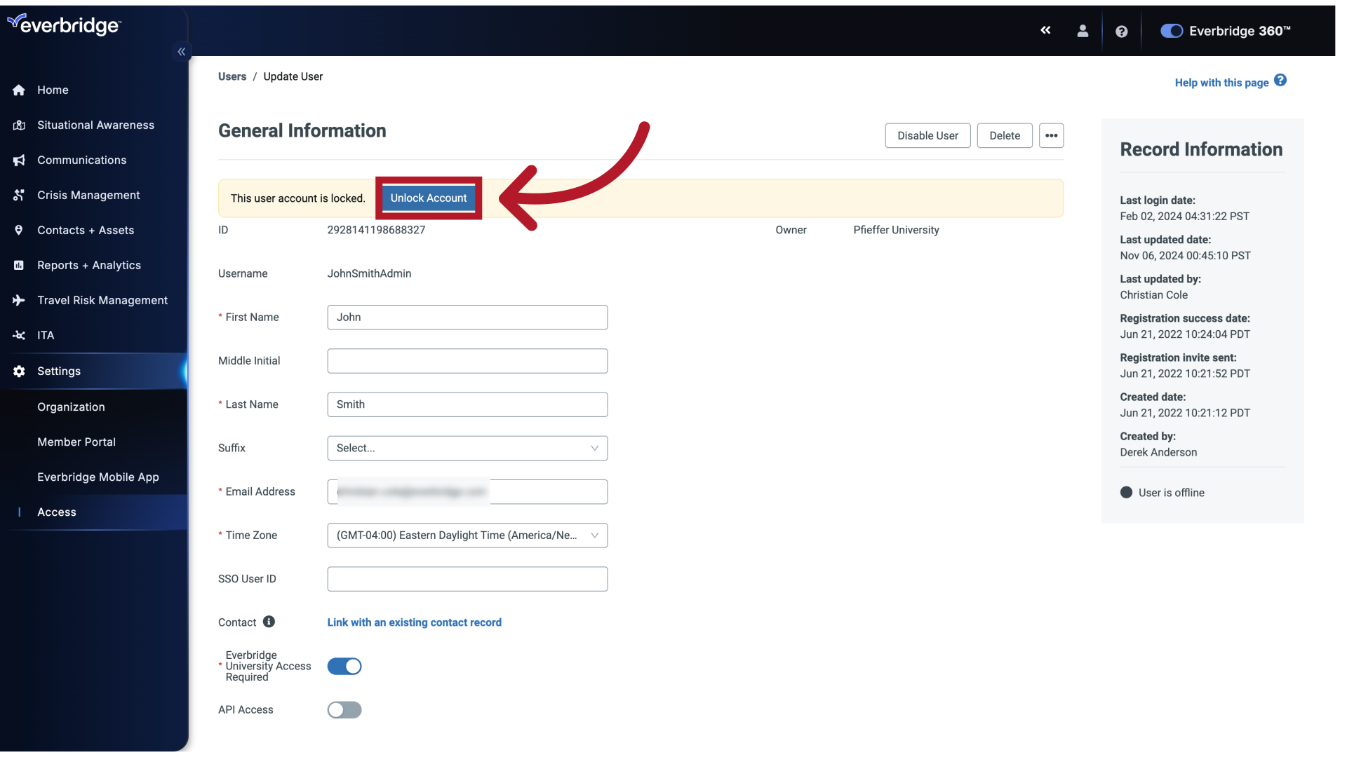EBS: Unlocking User Accounts in Everbridge Suite – Everbridge
