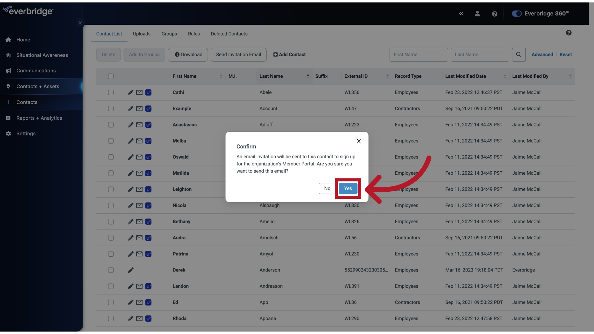 EBS: Sending a Registration Email to Contacts in Everbridge Suite ...