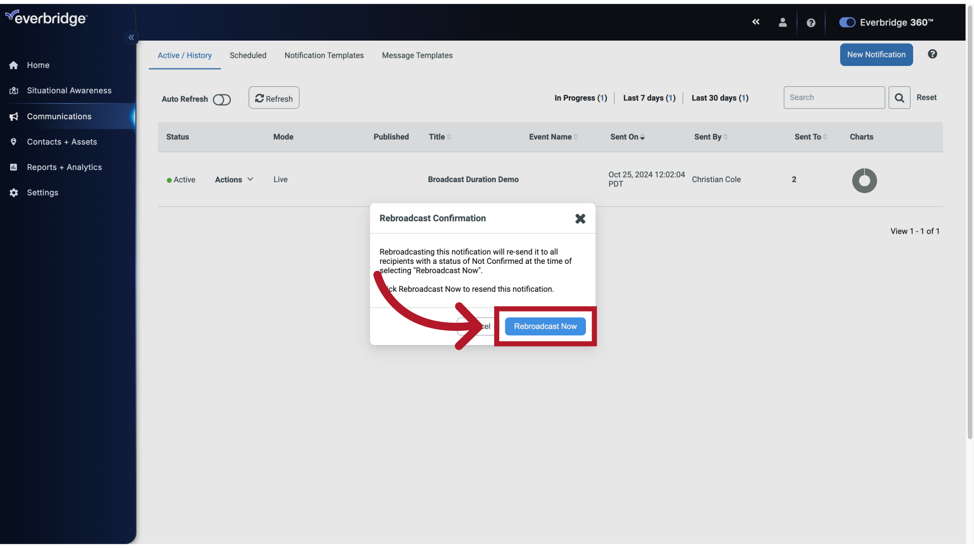 EBS: Setting a Broadcast Duration for a Notification in Everbridge ...