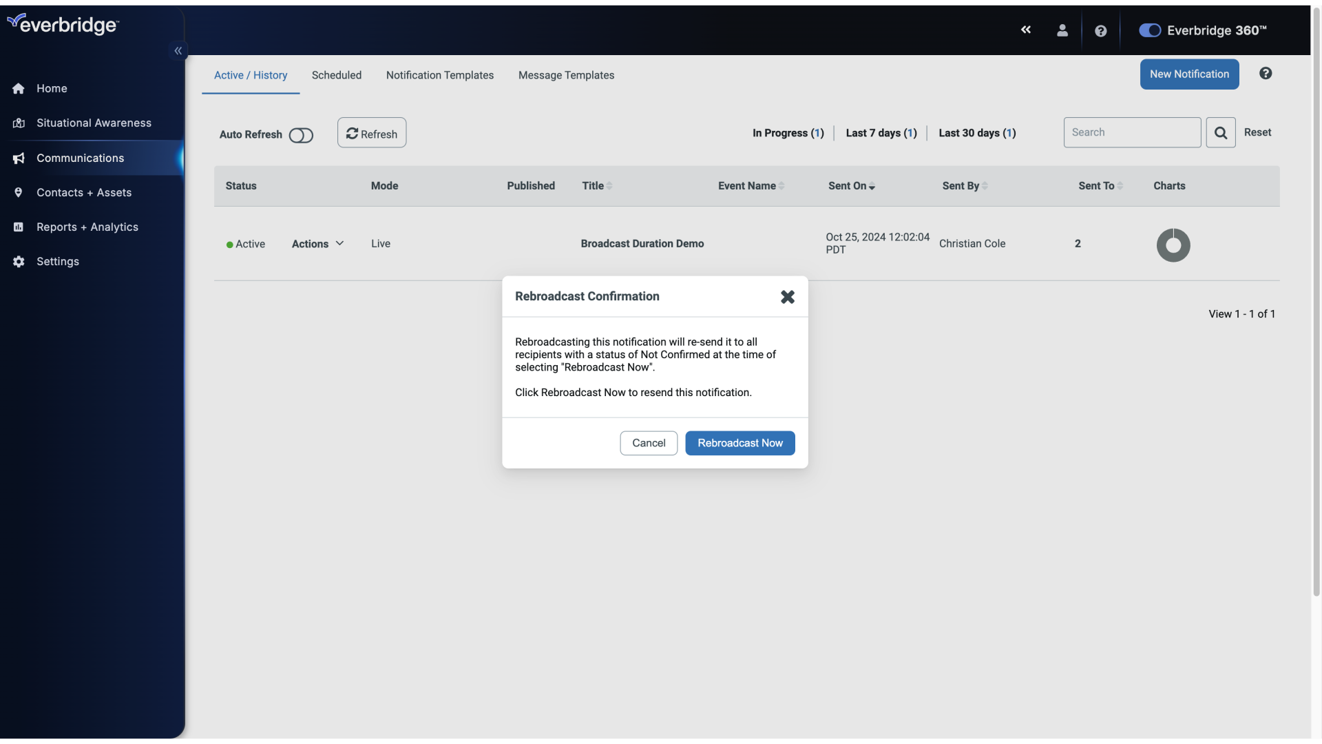 EBS: Setting a Broadcast Duration for a Notification in Everbridge ...