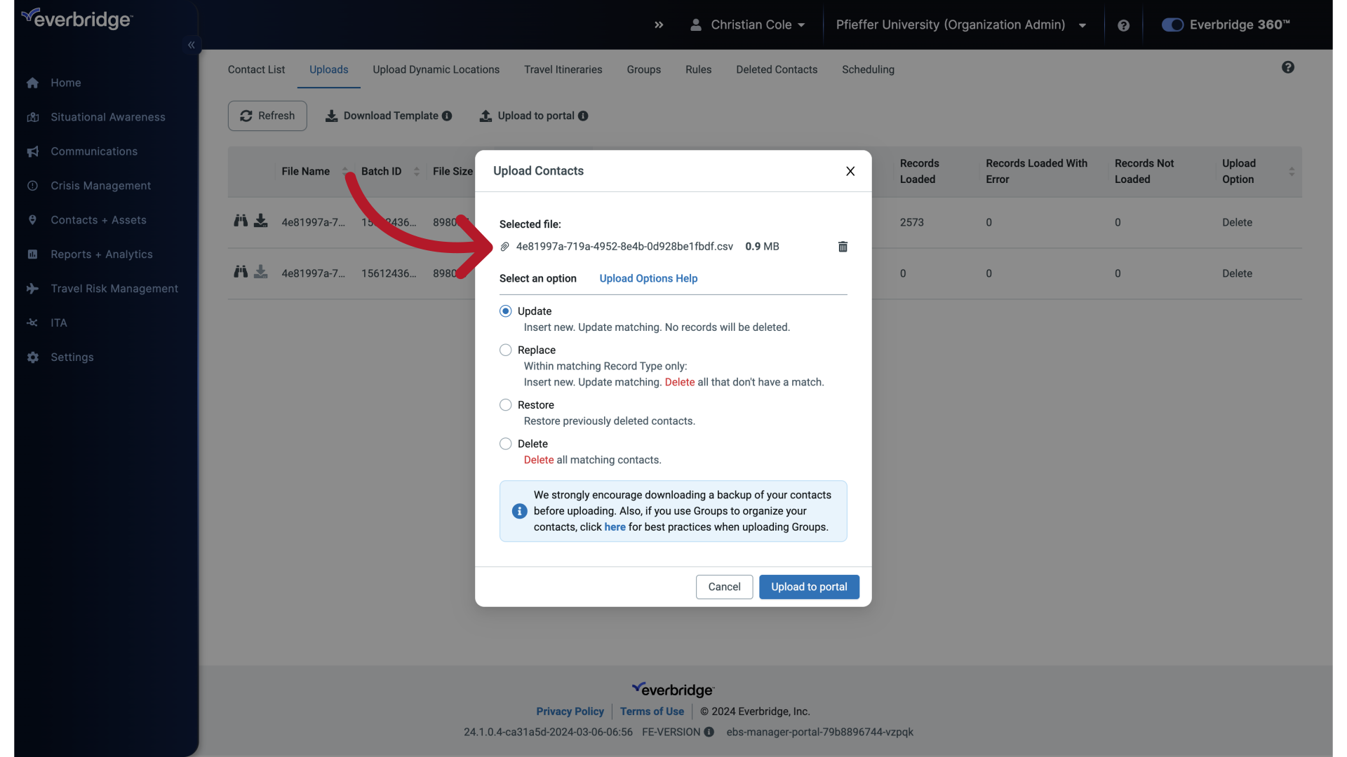 EBS: Updating an Existing Contact's Information in Everbridge Suite – Everbridge