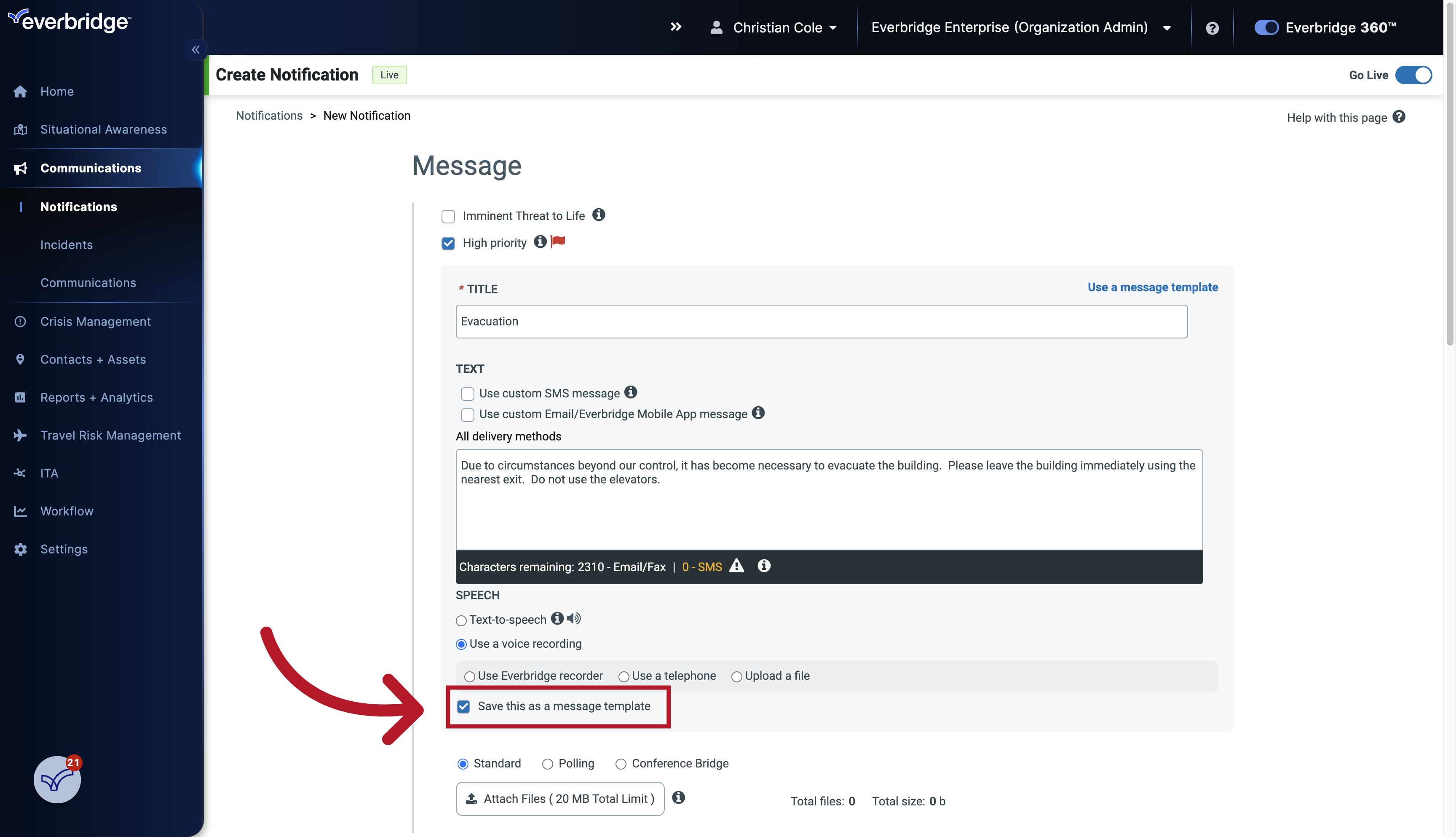 EBS: Sending Notifications in Everbridge Suite – Everbridge