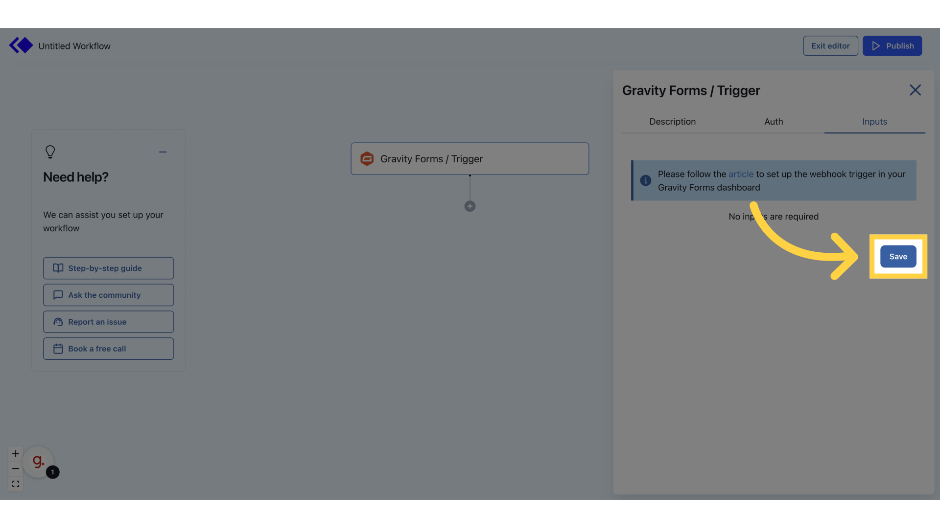 How to setup the Gravity forms trigger in Keragon for new form submissions. – Keragon
