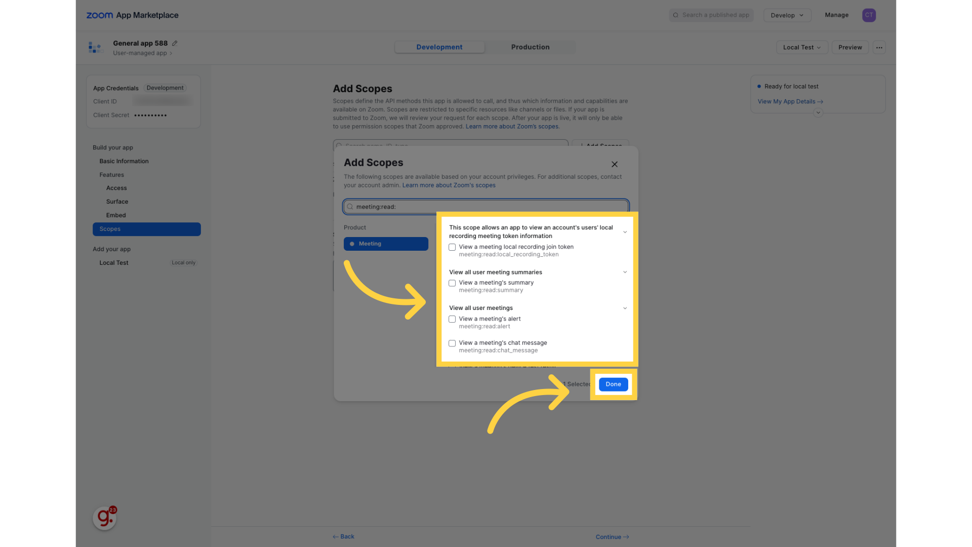 How to find the client ID and secret in Zoom – Keragon