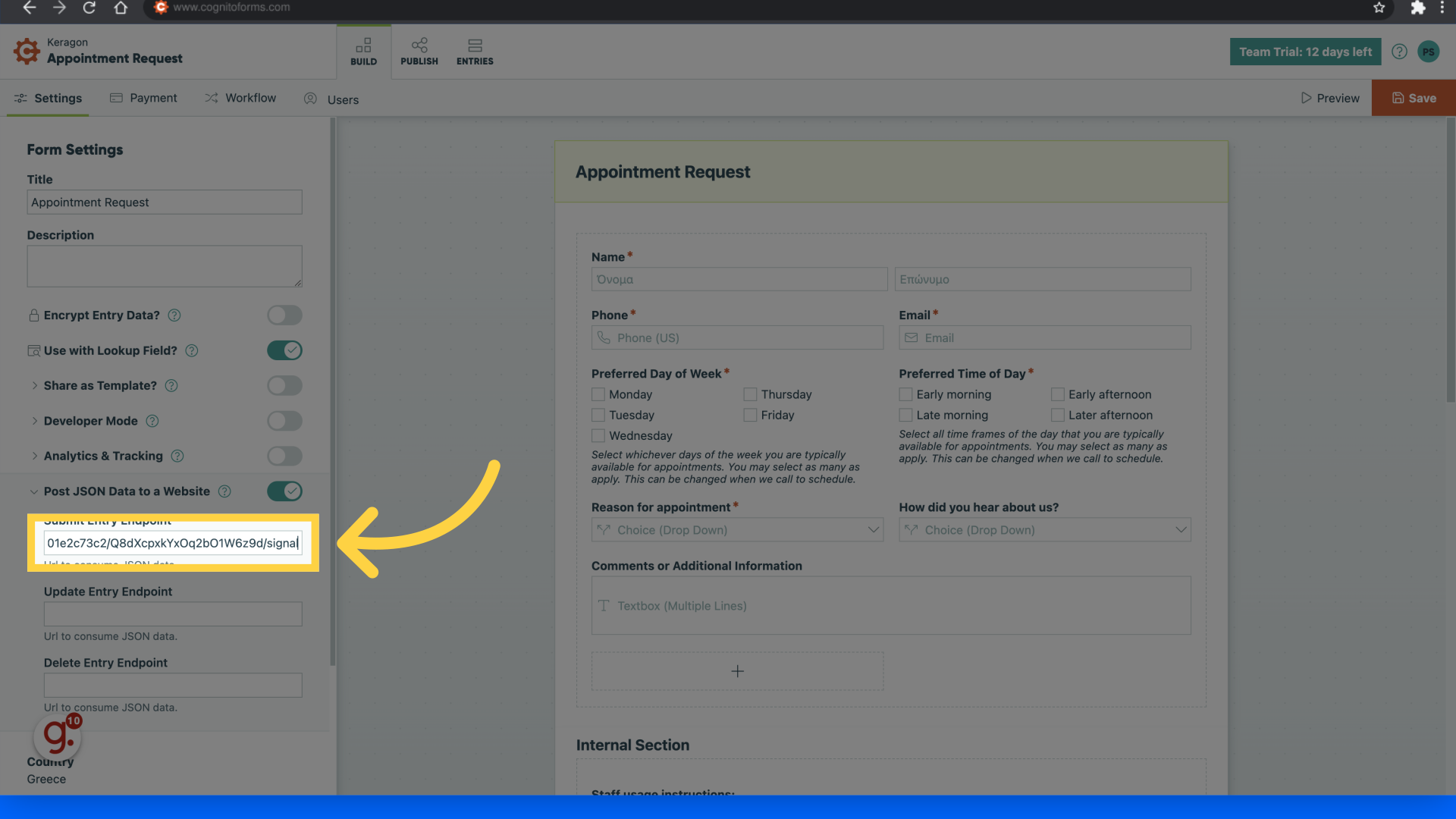 How to set up a Cognito Forms trigger – Keragon
