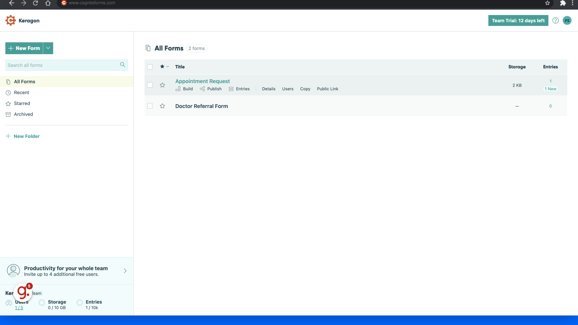 How to set up a Cognito Forms trigger – Keragon