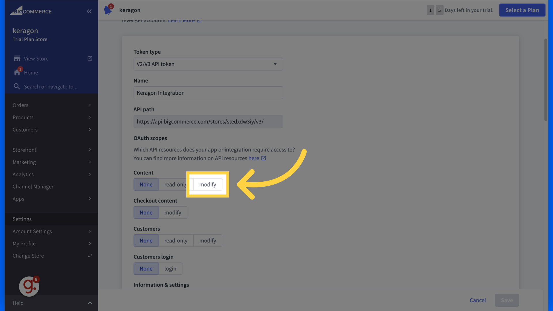 How to find your API Key in Bigcommerce – Keragon