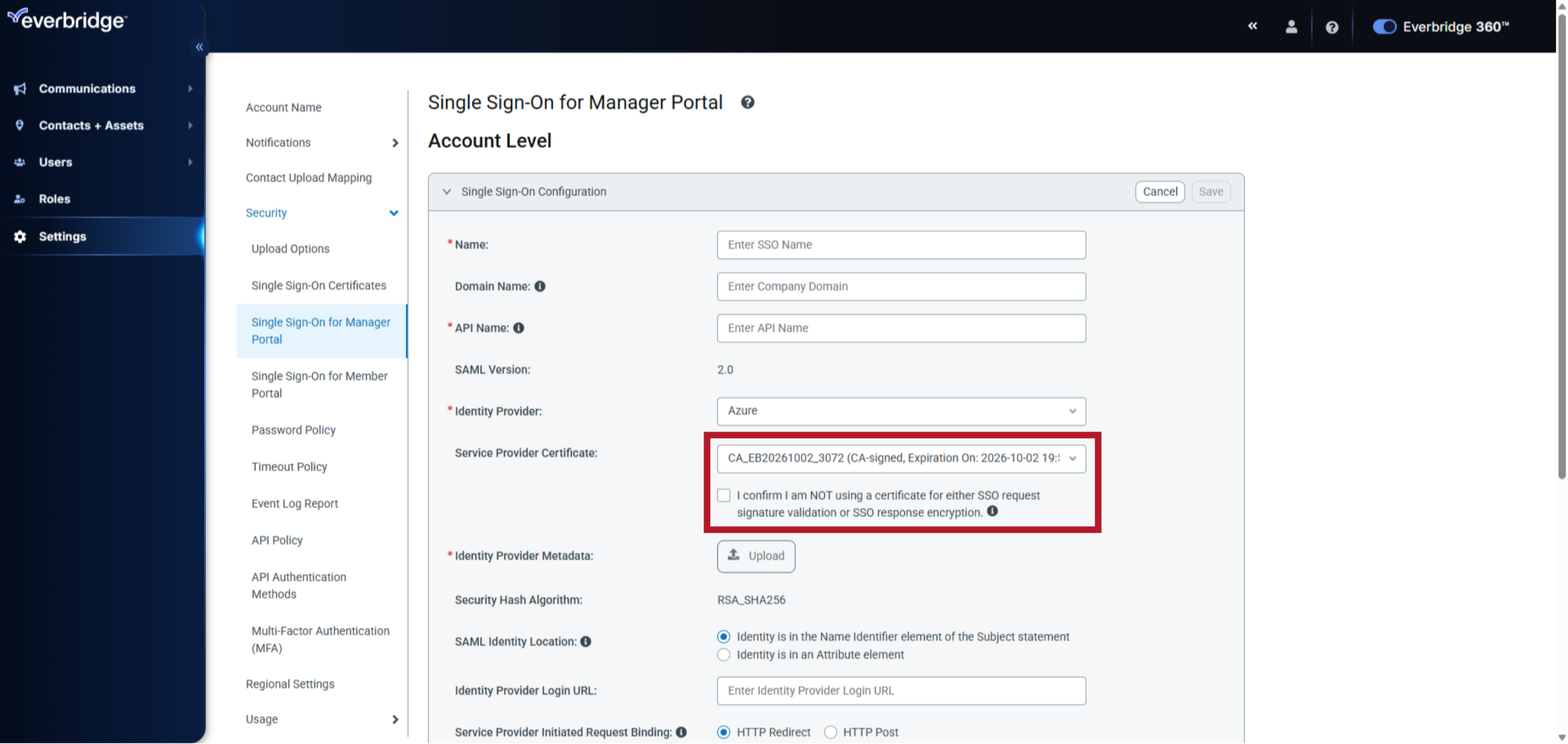 EBS: Configuring Single Sign-On (SSO) for Use With the Everbridge ...