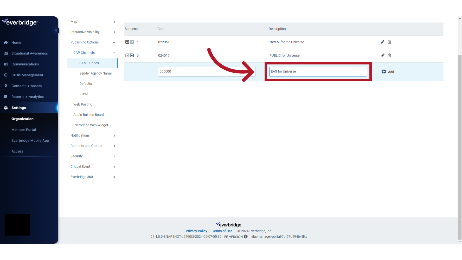 EBS: Configuring IPAWS Settings in an Everbridge Organization – Everbridge