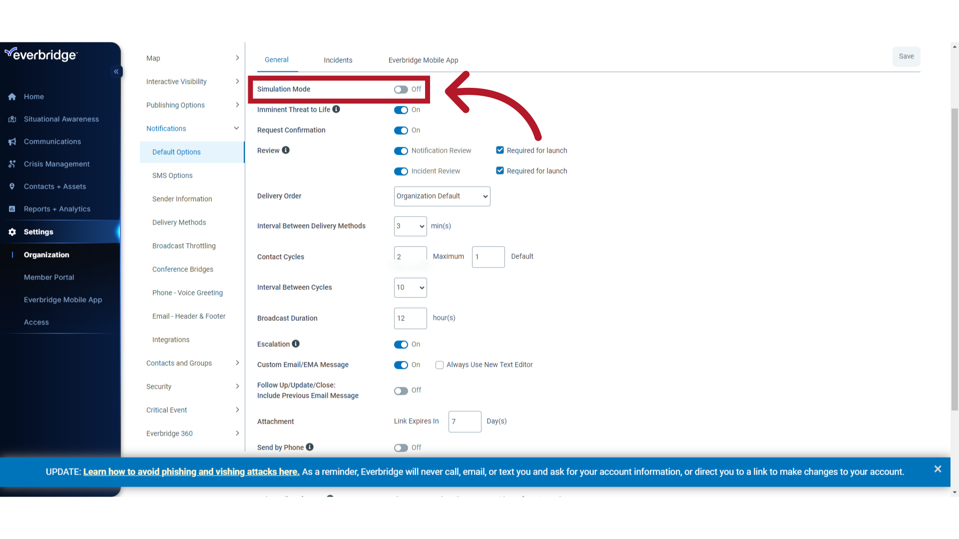 EBS: Enabling Simulation Mode in Everbridge Suite – Everbridge