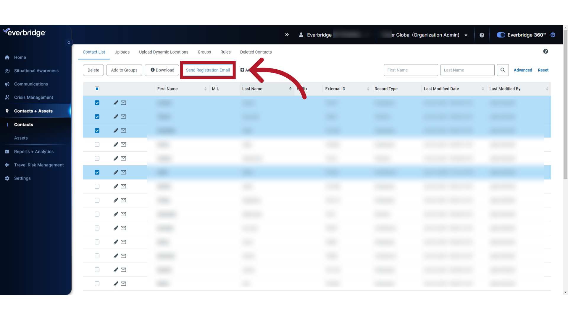 EBS: Inviting Contacts to Register for a Private Member Portal in ...
