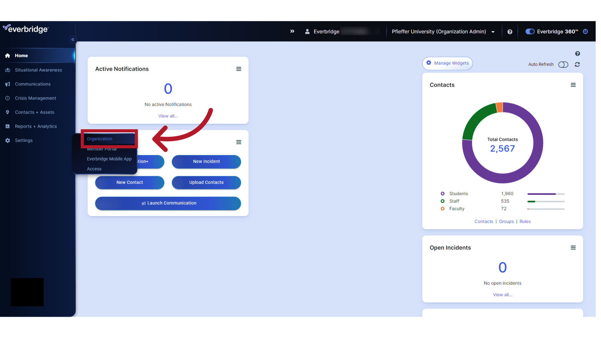 EBS: Viewing an Everbridge Organization’s IPAWS COG Profile – Everbridge