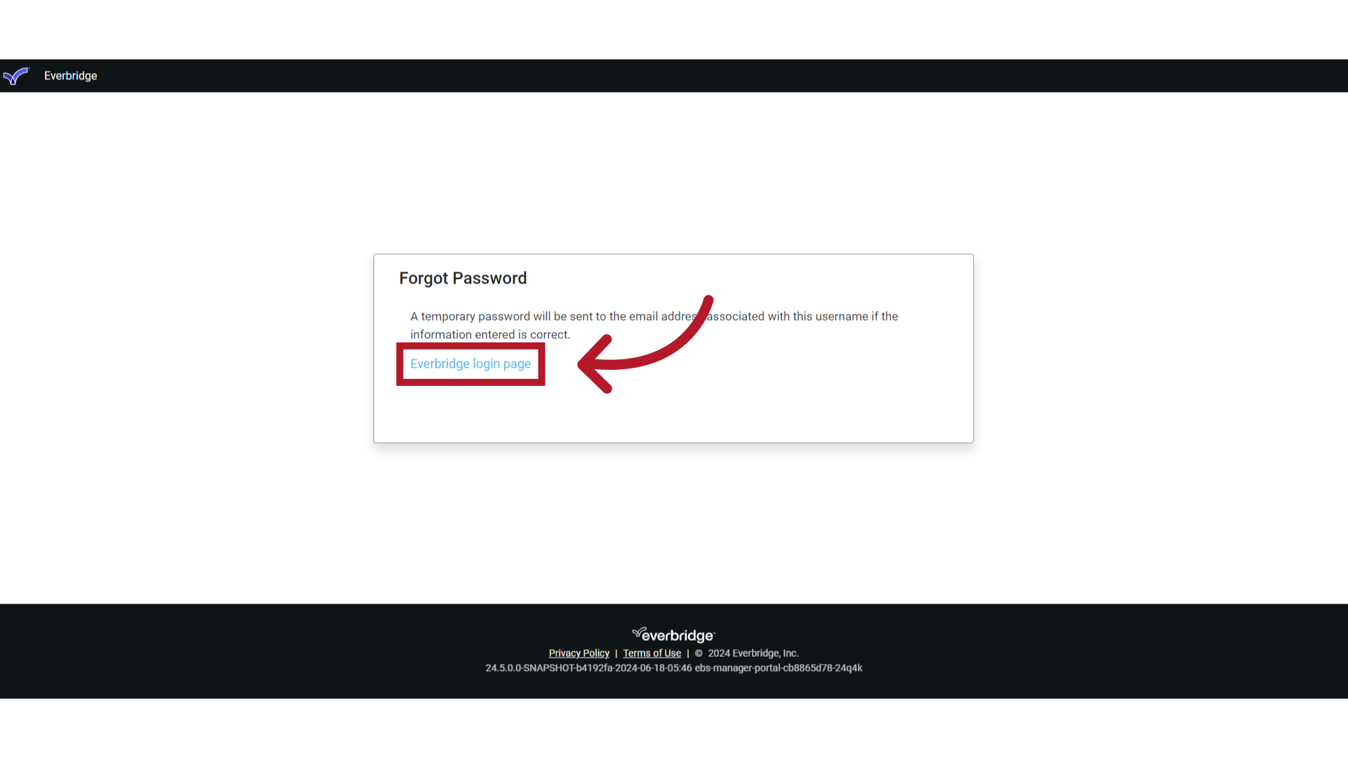 EBS: Resetting Your Everbridge Manager Portal Password – Everbridge