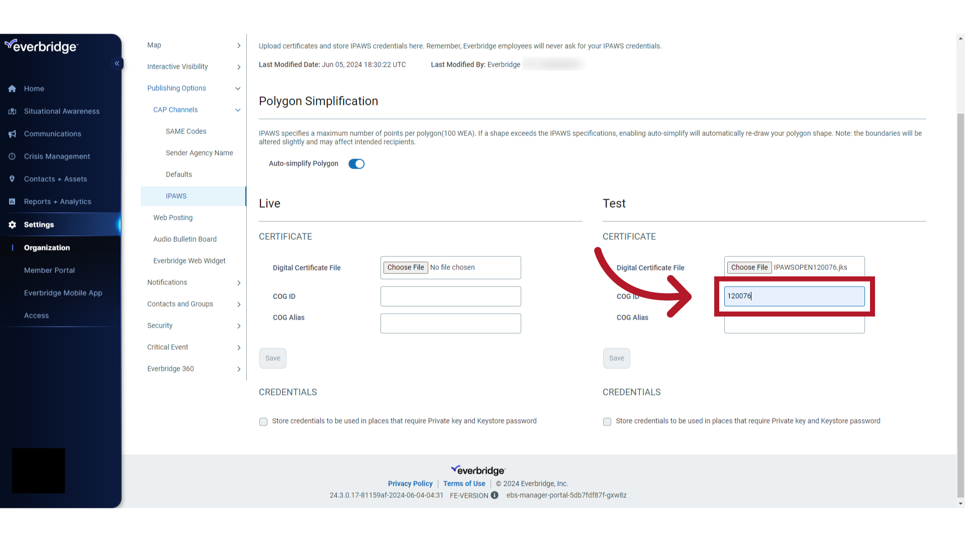 EBS: Integrating IPAWS Credentials Into an Everbridge Organization ...