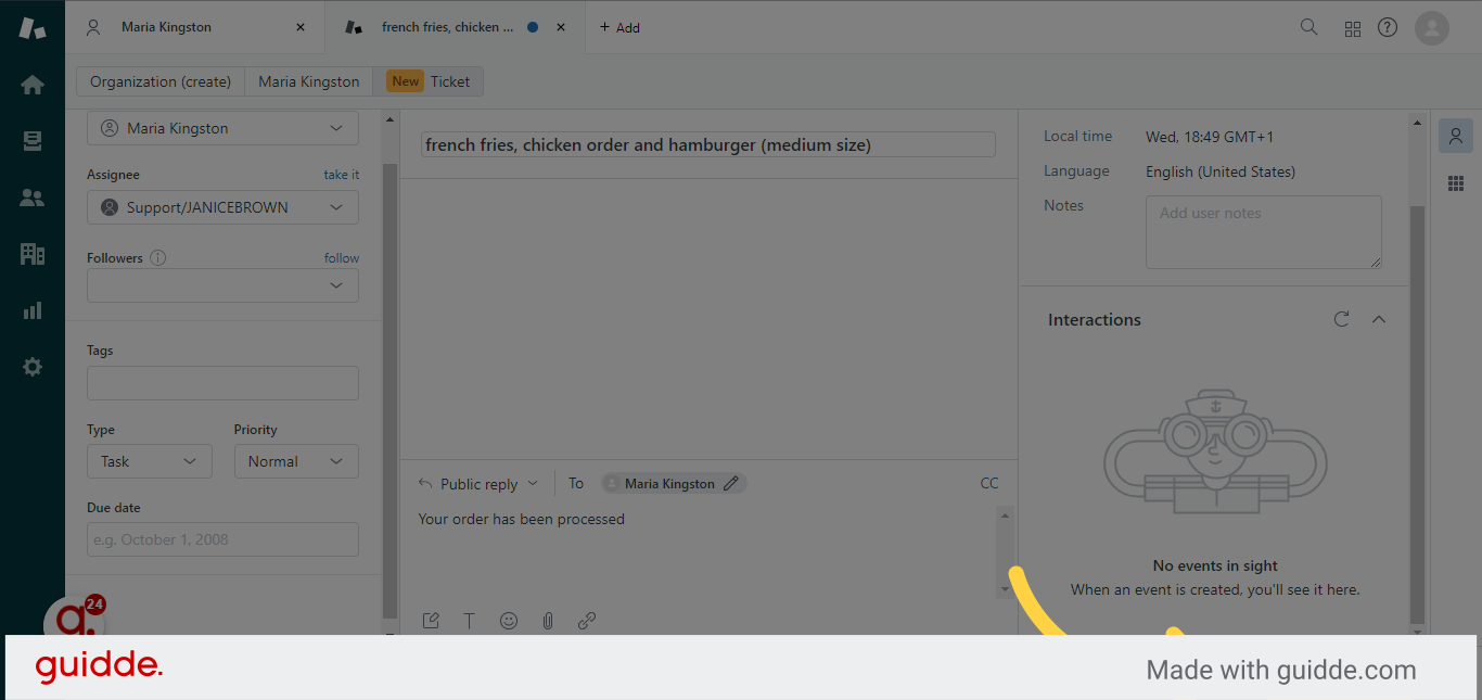 How to create a ticket for your customer on Zendesk - Guidde | Gallery