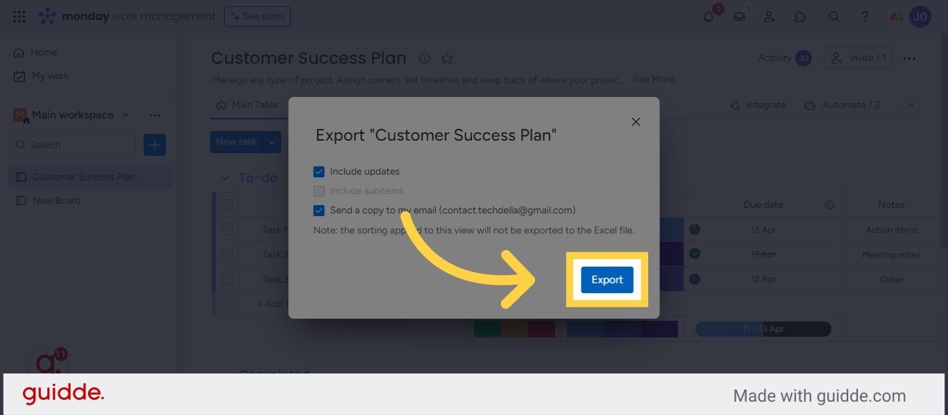 How to Export Data to Excel From Monday.com - Guidde | Gallery