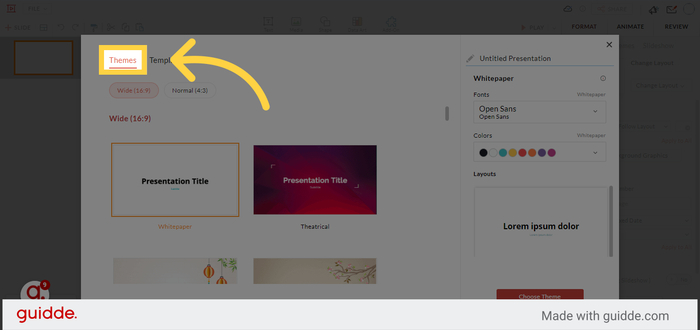 How to design professional slides on ZOHO - Guidde | Gallery