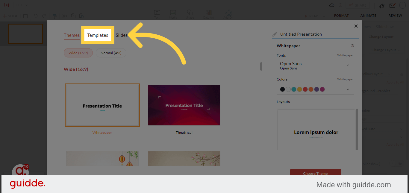 How to design professional slides on ZOHO - Guidde | Gallery
