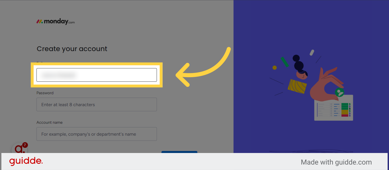 How to Open a Monday.com Account - Guidde | Gallery