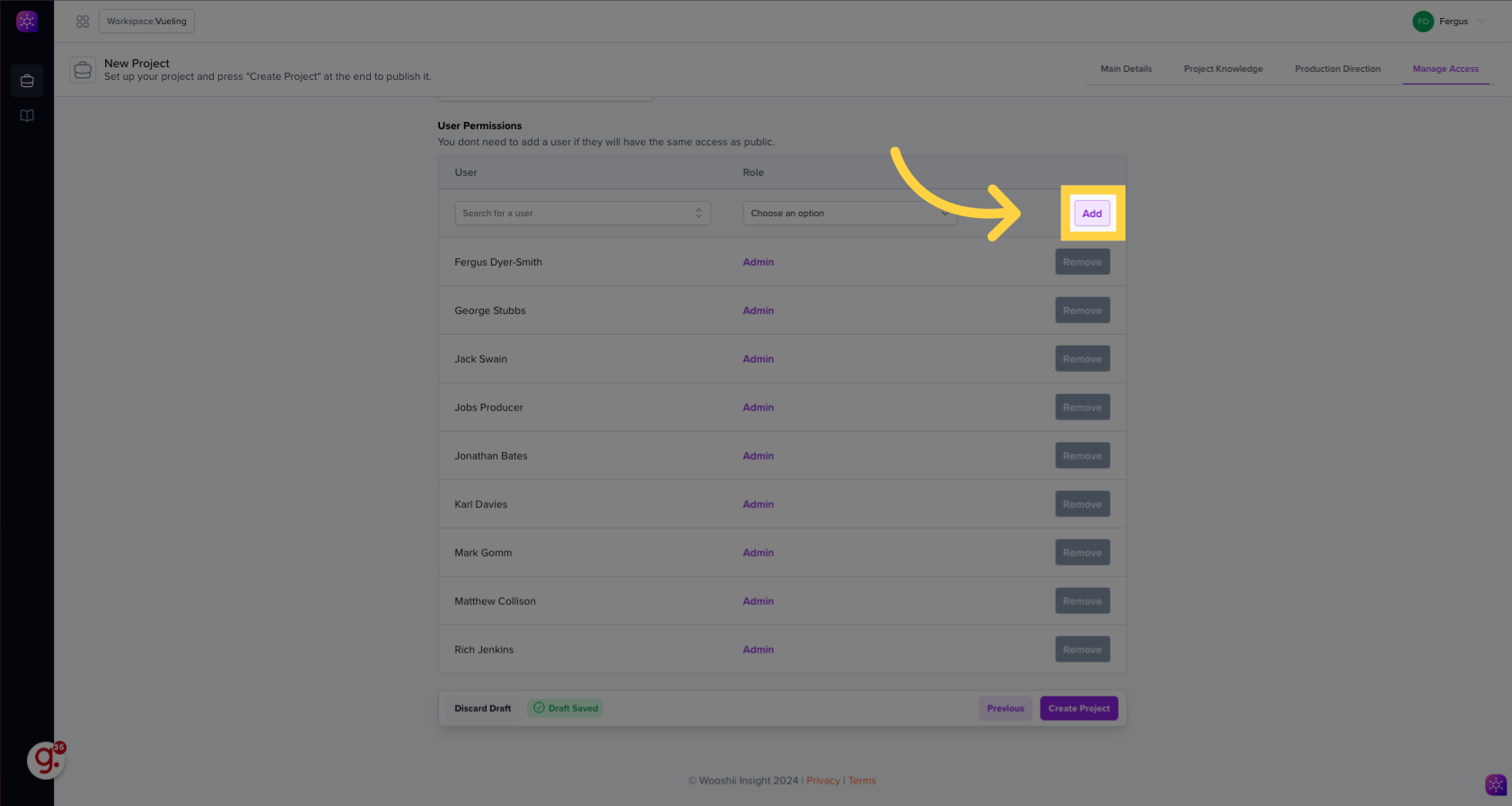 How to create a new Project - Assist Knowledge Base