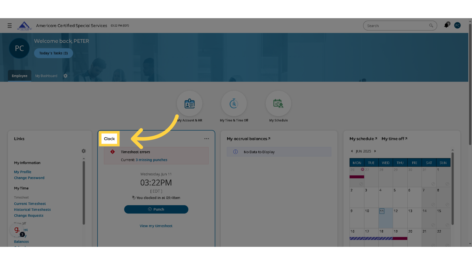 How to Clock in – Americare
