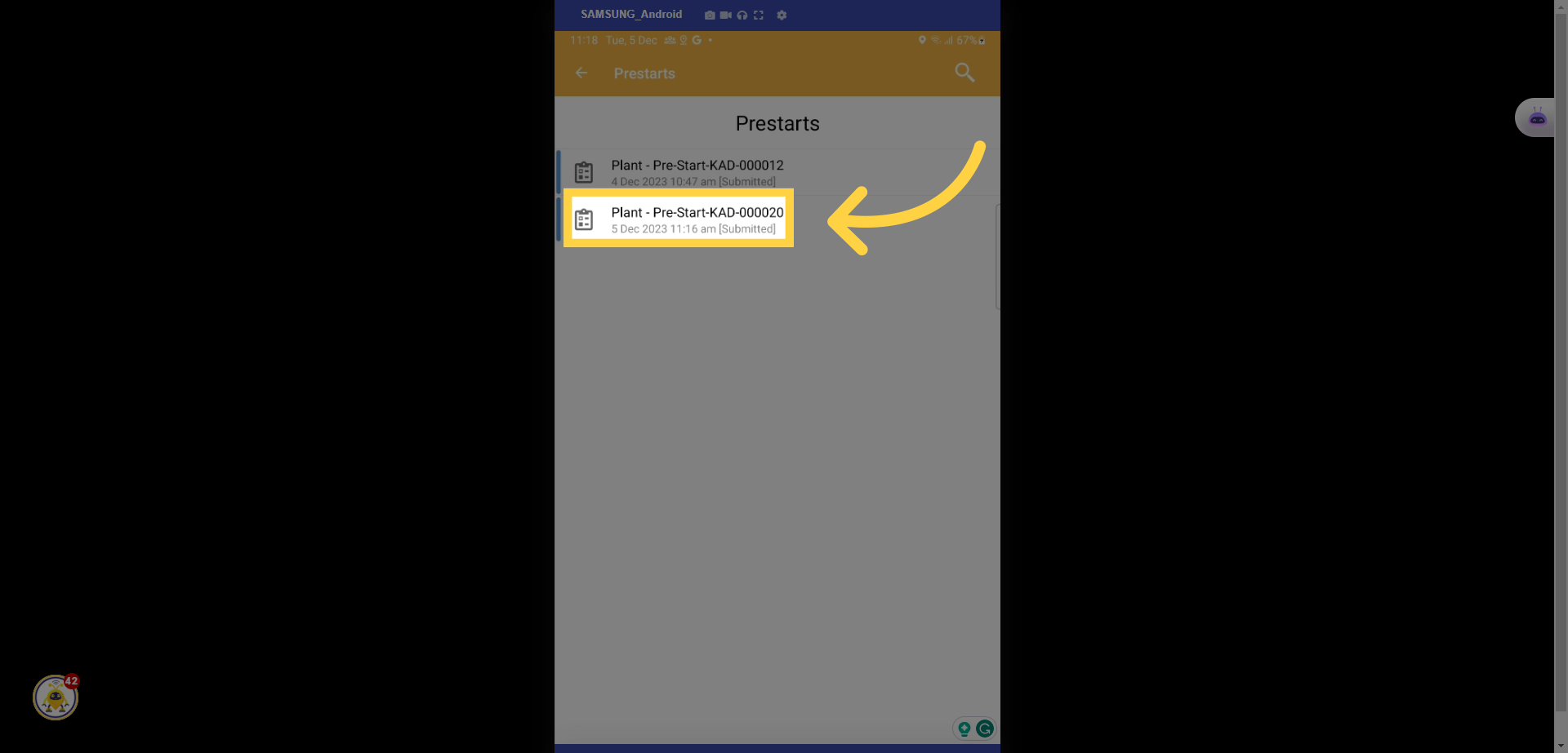 Completing Prestart Checklists – Kynection