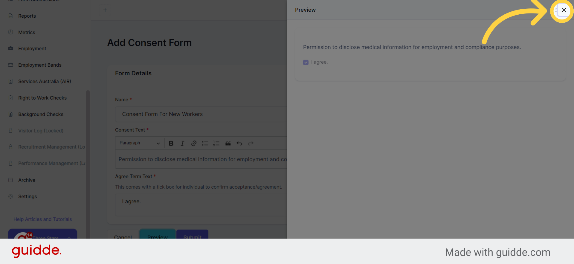Creating a Consent Form – OnePassport