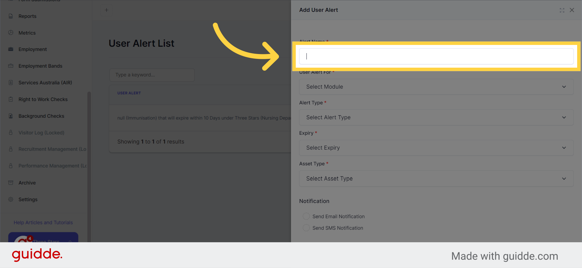 Setting Up User Alerts – OnePassport