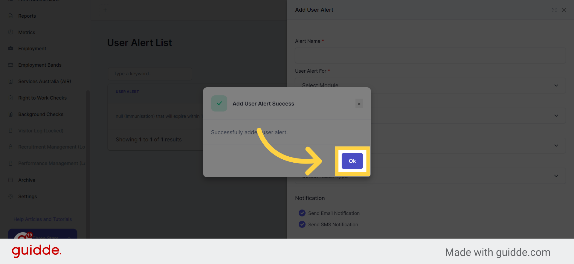 Setting Up User Alerts – OnePassport